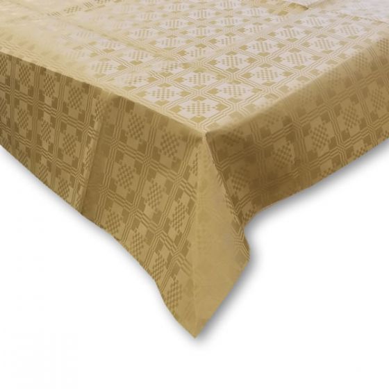 Metallic Gold Dispotex Paper Table Cloths — Event Supplies