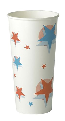 22oz Star Design Cold Drink Paper Cups — Event Supplies
