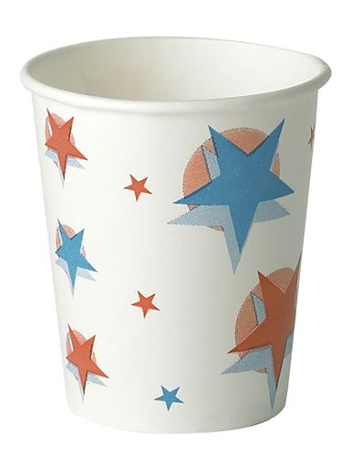 9oz Star Design Cold Drink Paper Cups — Event Supplies