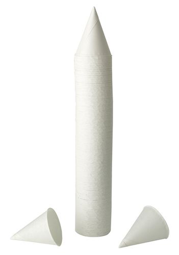 4oz Plain White Biodegradable Water Cone — Event Supplies